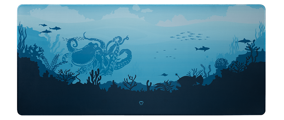 แผ่นรองเมาส์ Desk Mat รุ่น DMX3 – Premium Deep Sea Design, Ultra-Smooth & Precision Control with ...